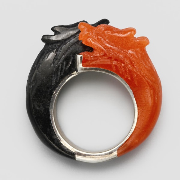 Red Jade Ring - Etsy