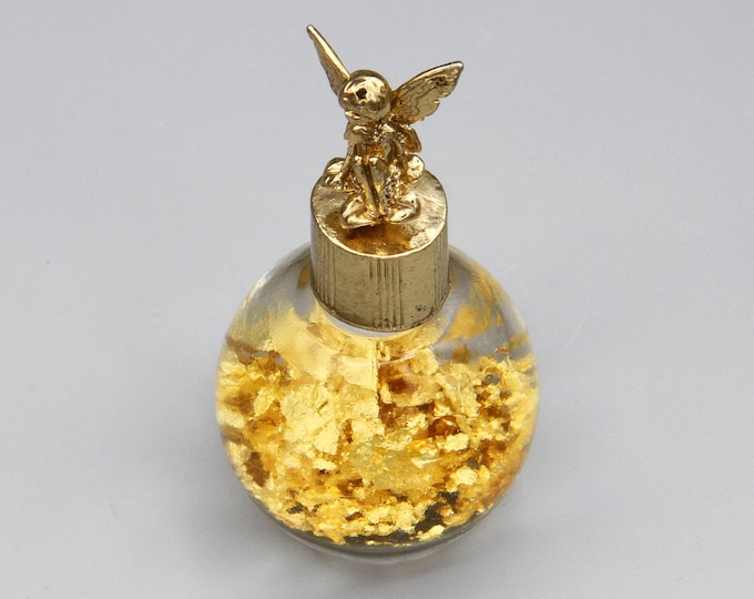 Genuine Gold Leaf Flakes Decorative Bottle, Authentic Gold Gift Bottle ...