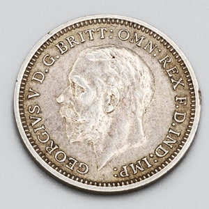 3 Pence King George V Coin 1933 United Kingdom 500 Silver - Etsy