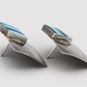 Knifewing Segura Apache Stud Earrings, 925 Sterling Silver Multi Stone ...