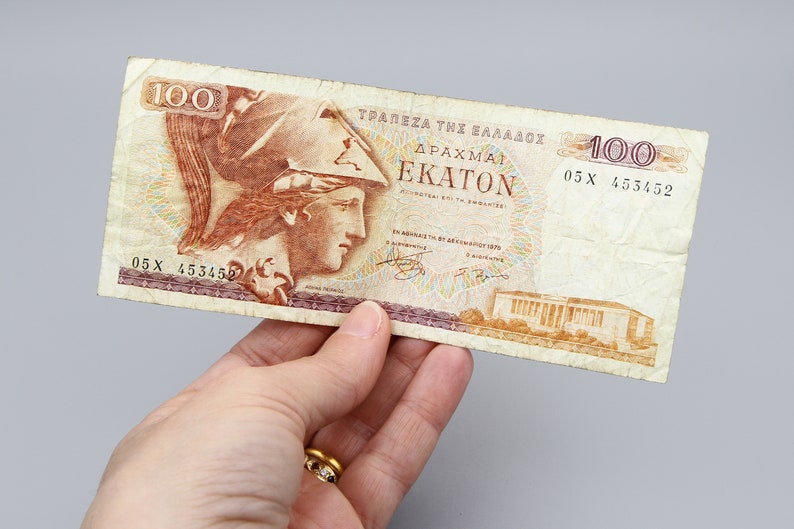 Greek Paper Currency Banknote 1978 Vintage 100 Apxmai Ekaton | Etsy