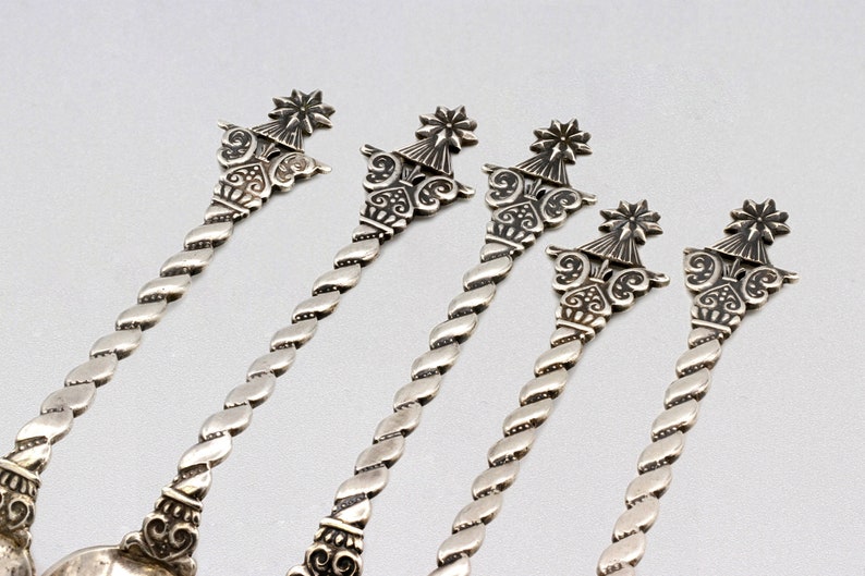 Baroque Ornate Spoons, Antique 1900s Tea Spoons, Small Coffee Spoons ...