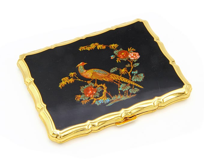 Stratton Cigarette Case, Business Card Holder, Pheasant Bird Painting ...