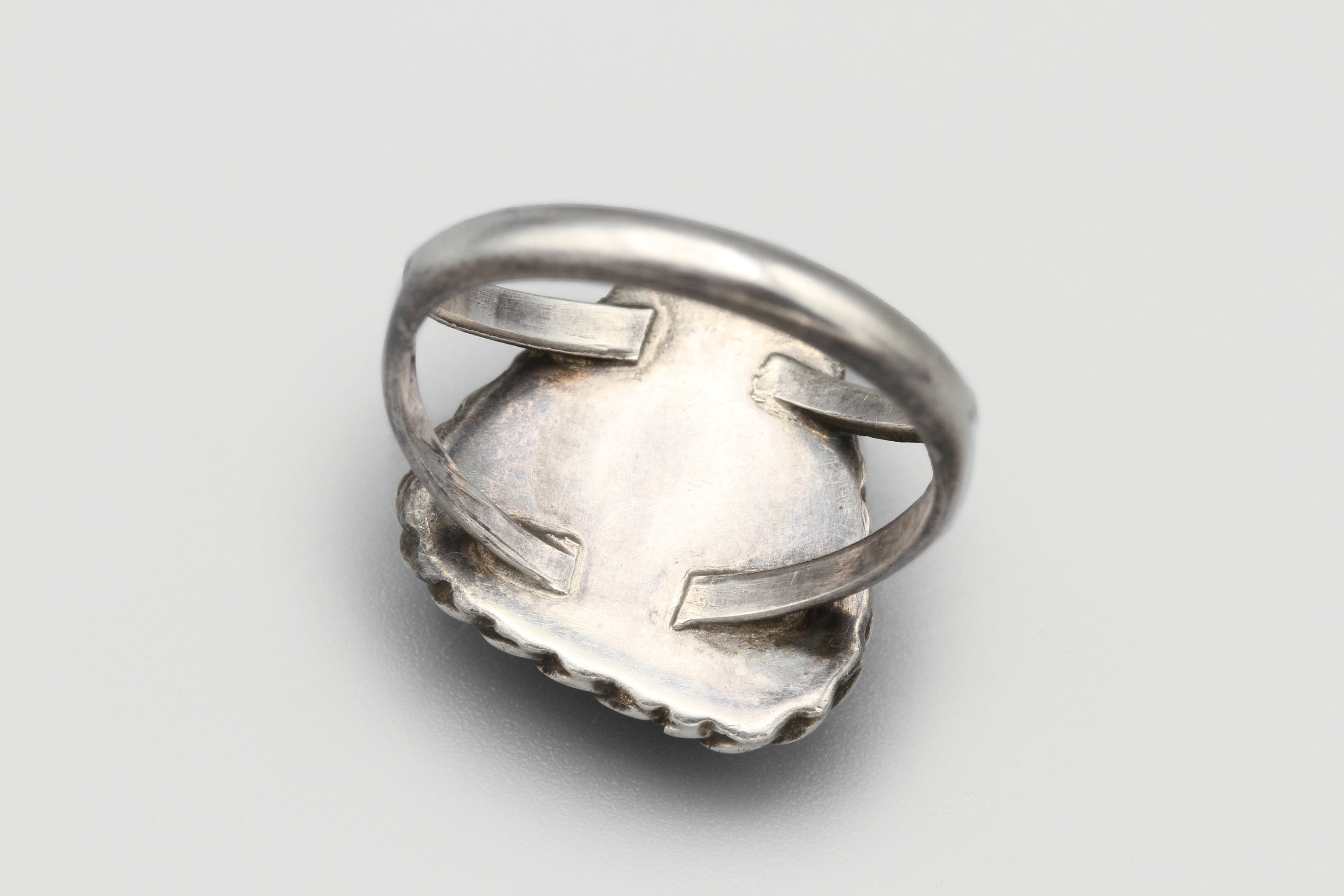 Native American Style Ring Size 6, 925 Silver and Malachite Stone ...