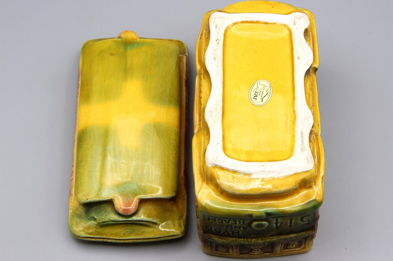 Glazed Ceramic Trolley Car Candy Bowl With Lid San Francisco - Etsy