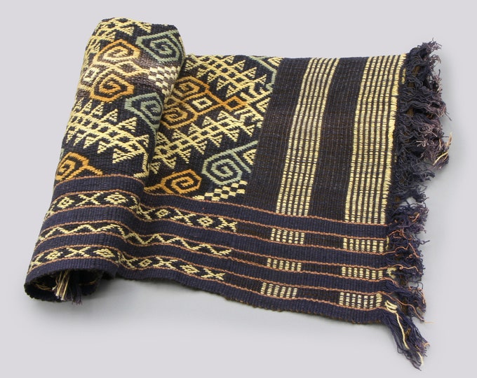Antique 30s Tribal Indonesia Table Runner, Sumba Ikat Tapestry Textile ...