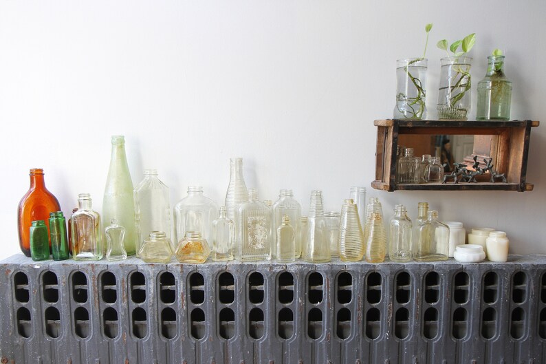 Lot of 3 Antique Clear Glass Bottles, Found in New York USA, Dunhill ...