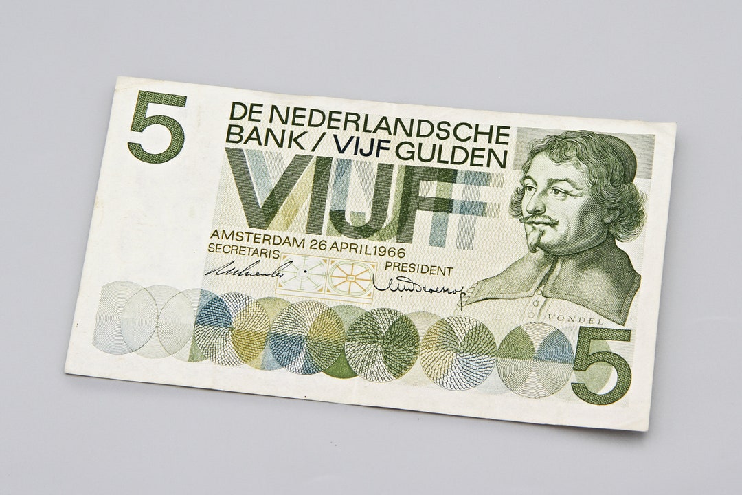 Nederland 5 Gulden Bankbiljet 1966, 5 Nederlandse Guldens, Nederlandse ...