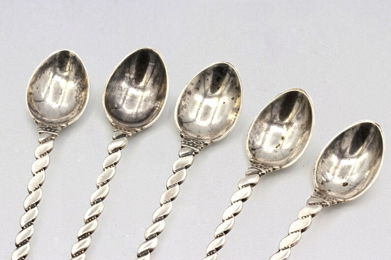 Baroque Ornate Spoons, Antique 1900s Tea Spoons, Small Coffee Spoons ...