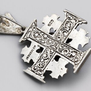 RARE Maltese Cross Necklace, Pink Quartz Stone Cabochon, Greek Cross ...