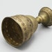 Vintage Bronze Tone Footed Kiddush Cup, Rustic Wine Goblet With Stamped ...