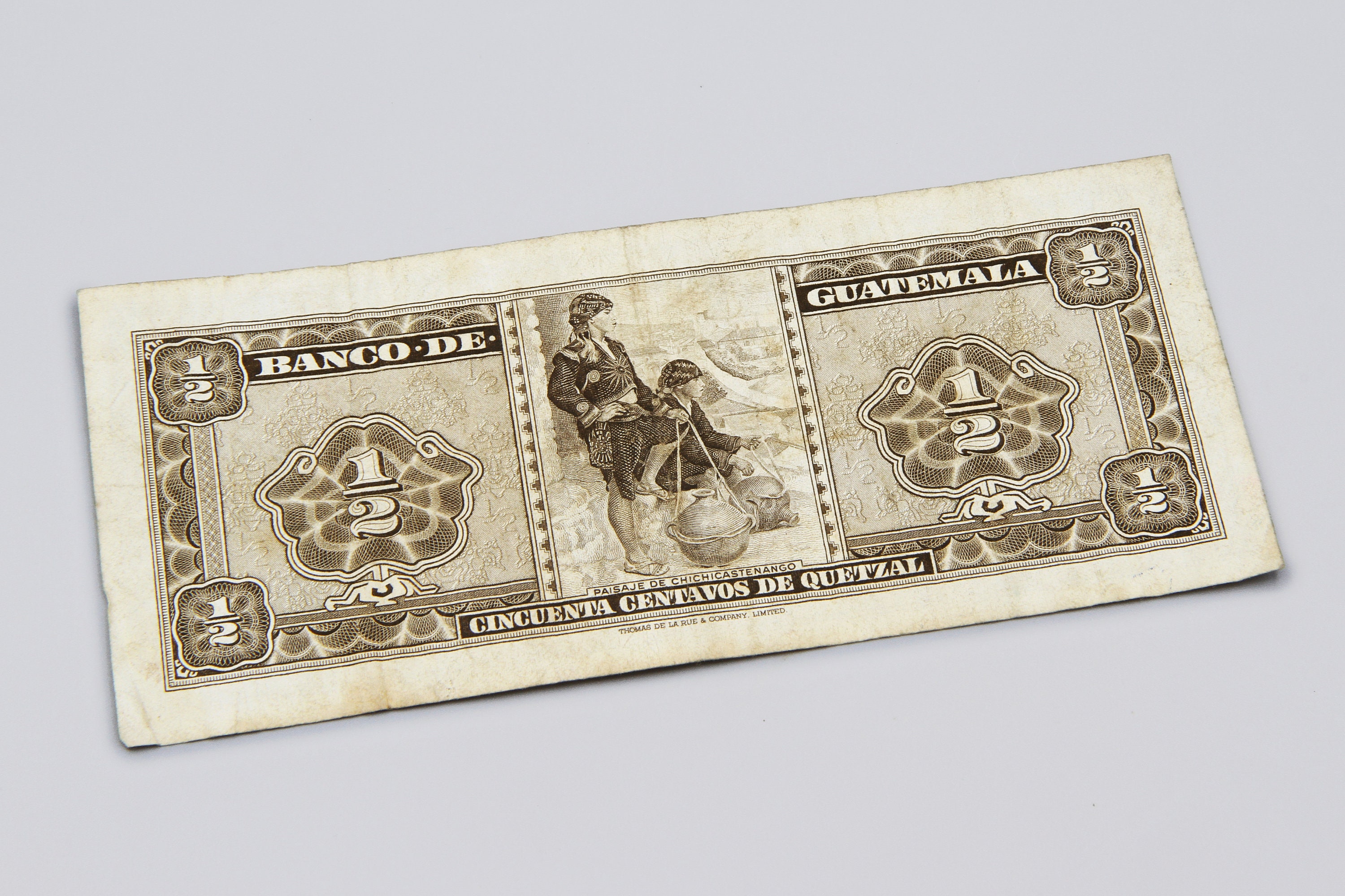 RARE Guatemala 1/2 Quetzal 1969, Cincuenta Centavos De Quetzal Banknote ...