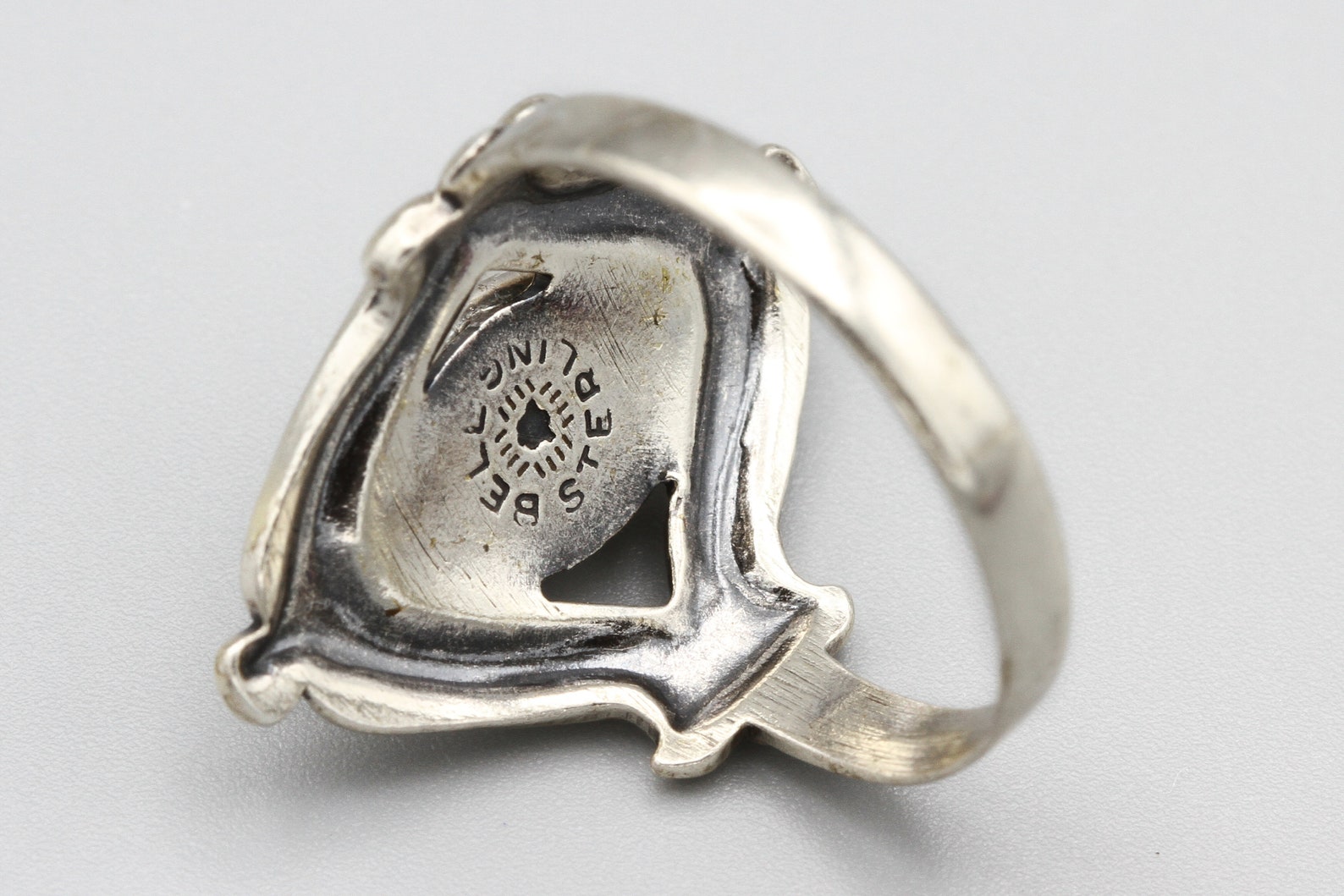 Bell Trading Post Malachite Ring Size 7.75 925 Sterling - Etsy