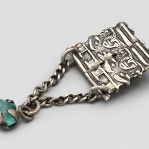 900 Silver Warrior Inca Figurine Pin, Colombia Sterling Miniature ...