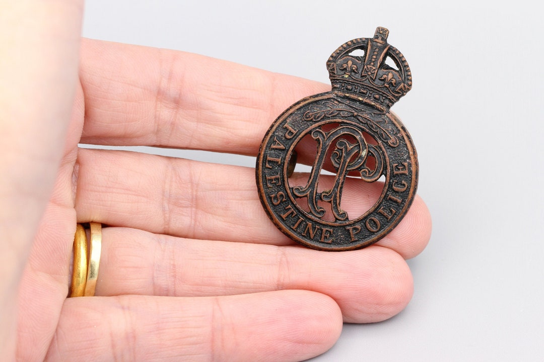 RARE Palestine Police Copper Hat Badge Antique 1920s-40s - Etsy