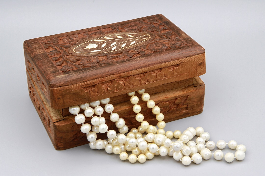 Ethnic Asian Wooden Box With Lid, Vintage Indian Jewelry Box, Carved ...