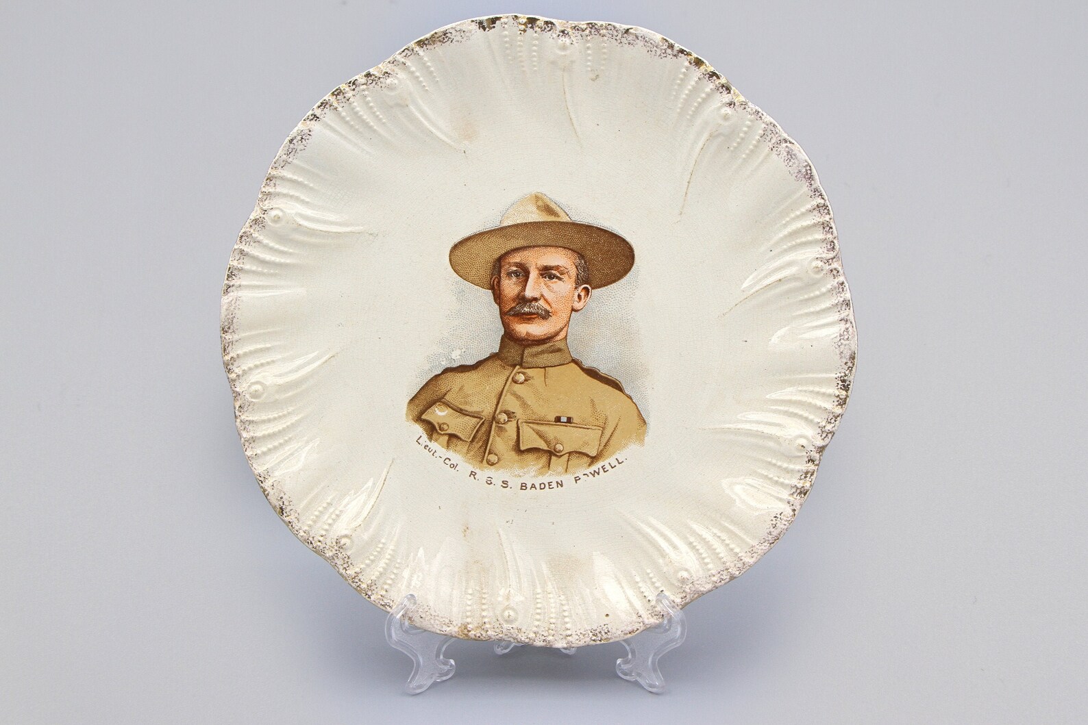 Antique Victorian Period Wall Plate, Robert S Baden Powell, Old 1890s ...