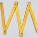 Carpenter Wood Folding Ruler, Portable Yellow Wooden Folding Ruler 1M ...