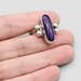 925 Sterling and Indigo Blue Stone Ring Size 8 Modernist - Etsy