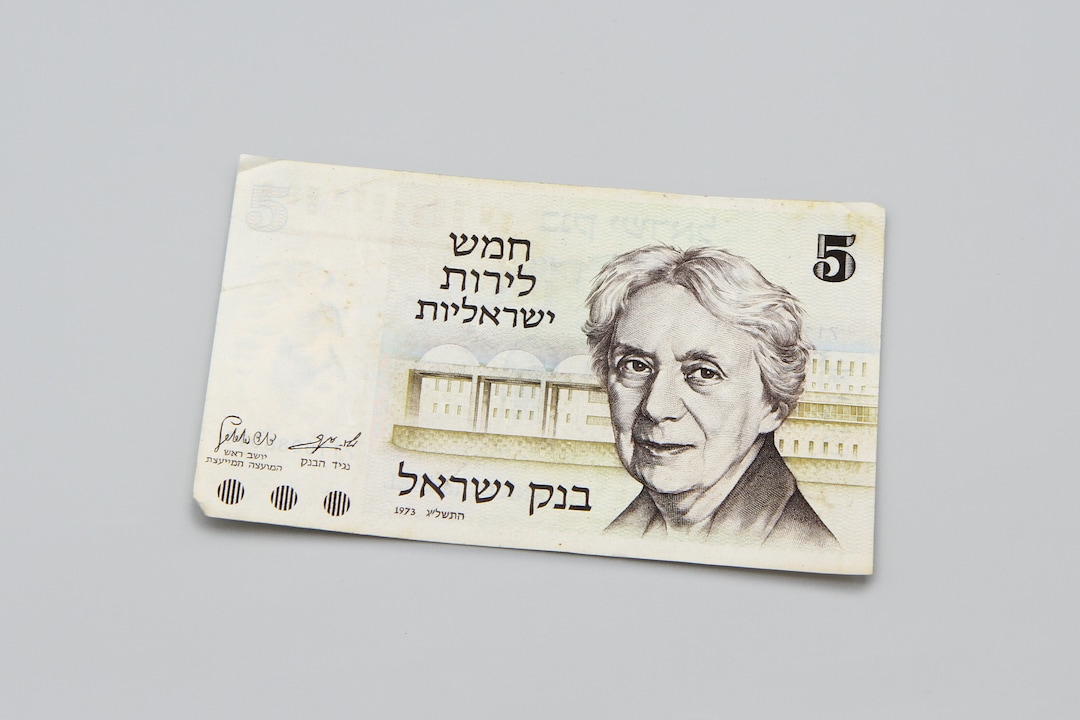 Israel 5 Lira Banknote 1973, Rare Vintage Israeli Paper Money ...