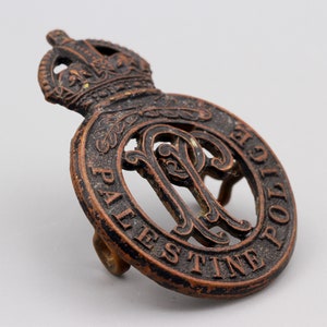 RARE Palestine Police Copper Hat Badge Antique 1920s-40s - Etsy