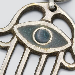 Pair of Metal Hamsa Keychains, Metal Fatima Hand Keyrings, Jewish ...