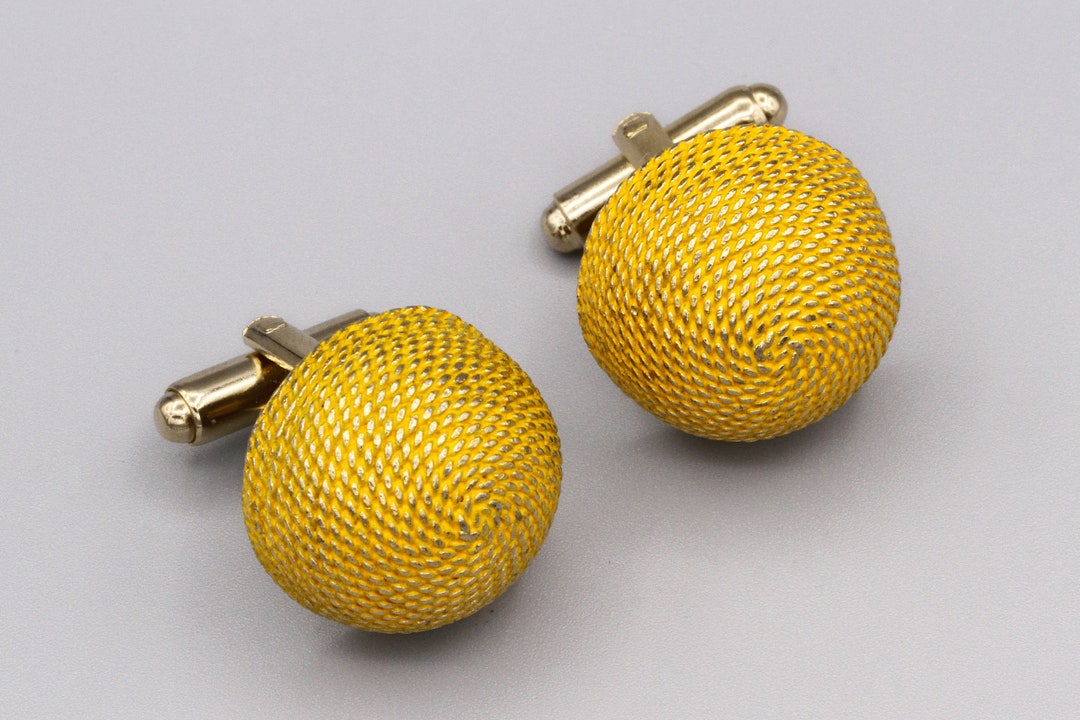 Dante Masterpieces Gold Tone Large Dome Cufflinks, Rope Design Round ...