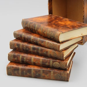 RARE Small Sefer Torah, Antique Circa 1950s Judaica Books Set, Hebrew ...