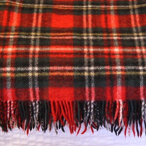 Red Plaid Wool Throw Blanket Stadium Wool Luxury Deck - Etsy