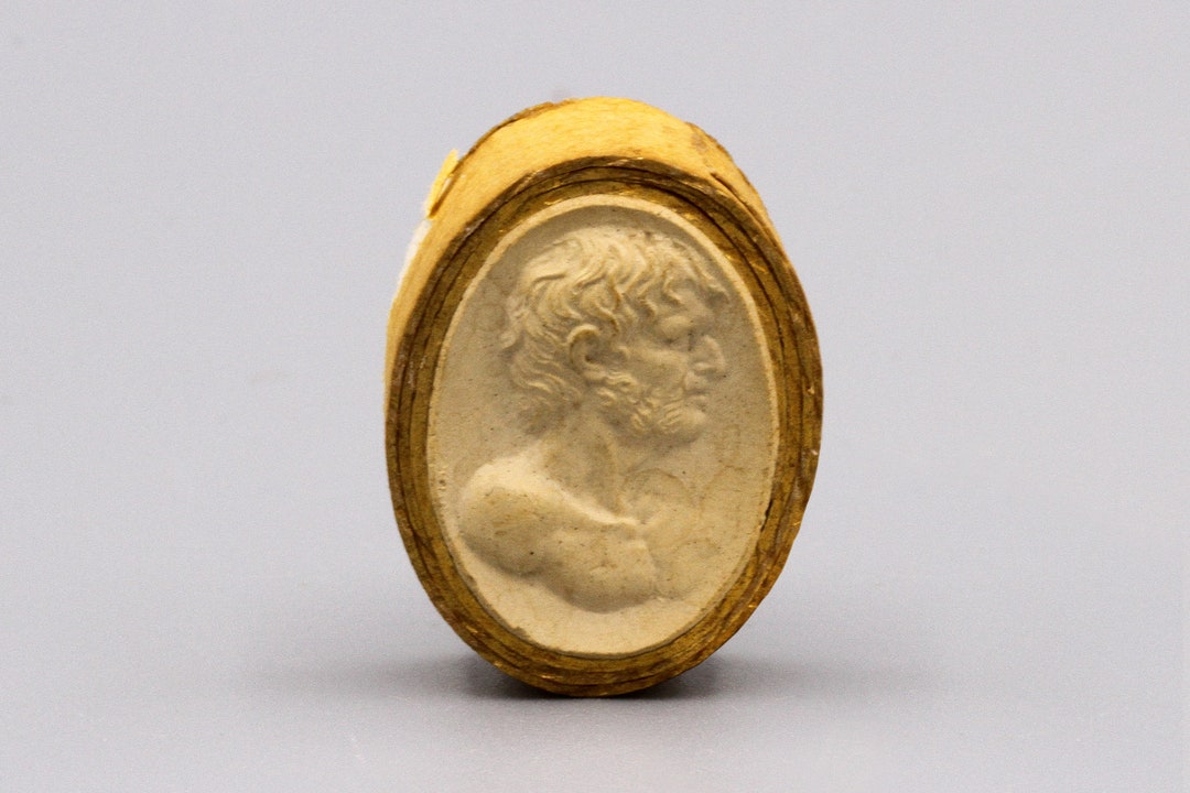 Portrait of Philosopher Seneca, Antique 1800s Georgian Plaster Cameo ...