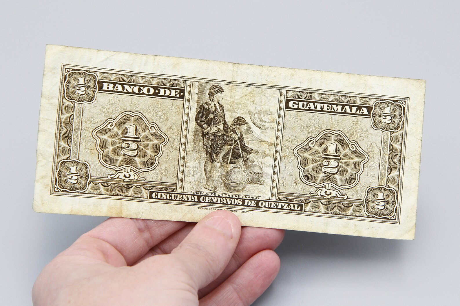 RARE Guatemala 1/2 Quetzal 1969, Cincuenta Centavos De Quetzal Banknote ...