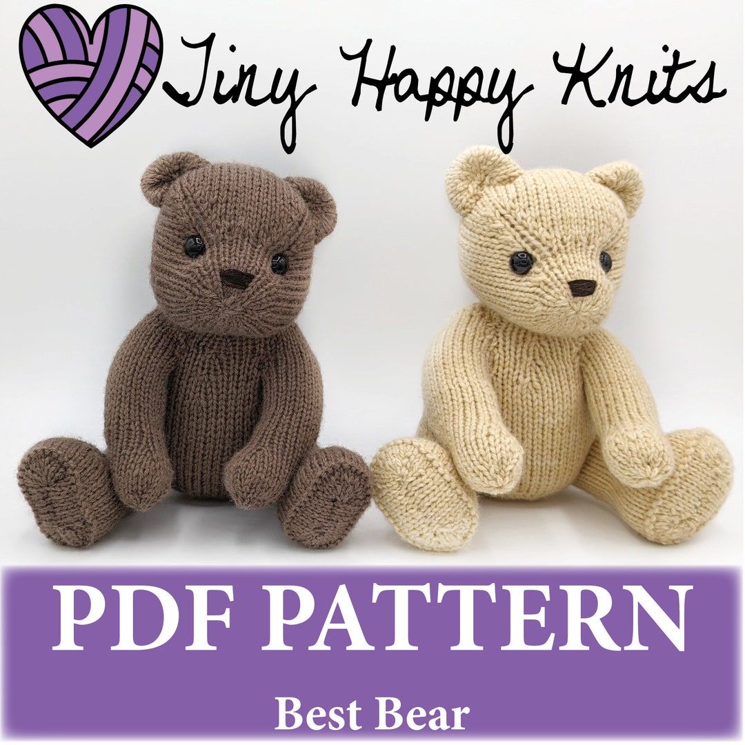 Best Bear Knitting Pattern - Etsy Best Bear Knitting Pattern - Etsy