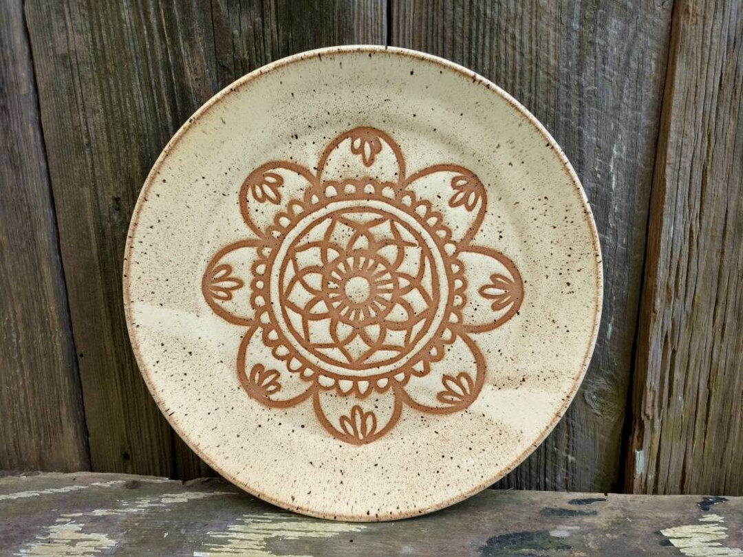Plate, Pottery Mandala Plate, Dinner Plate - Etsy