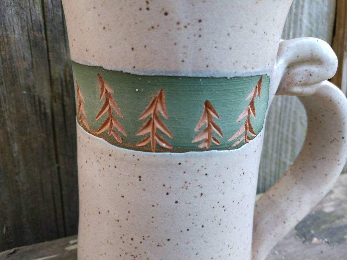 Tree Mug Pine Tree Pottery - Etsy
