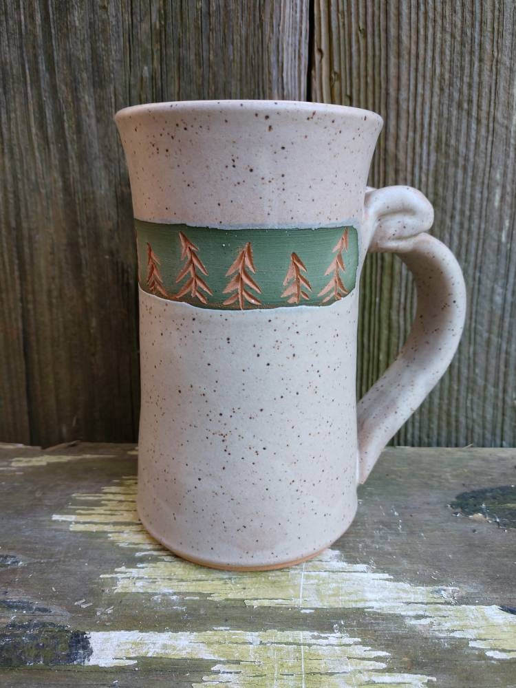 Tree Mug Pine Tree Pottery | Etsy