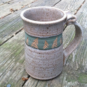 Tree Mug Pine Tree Pottery | Etsy