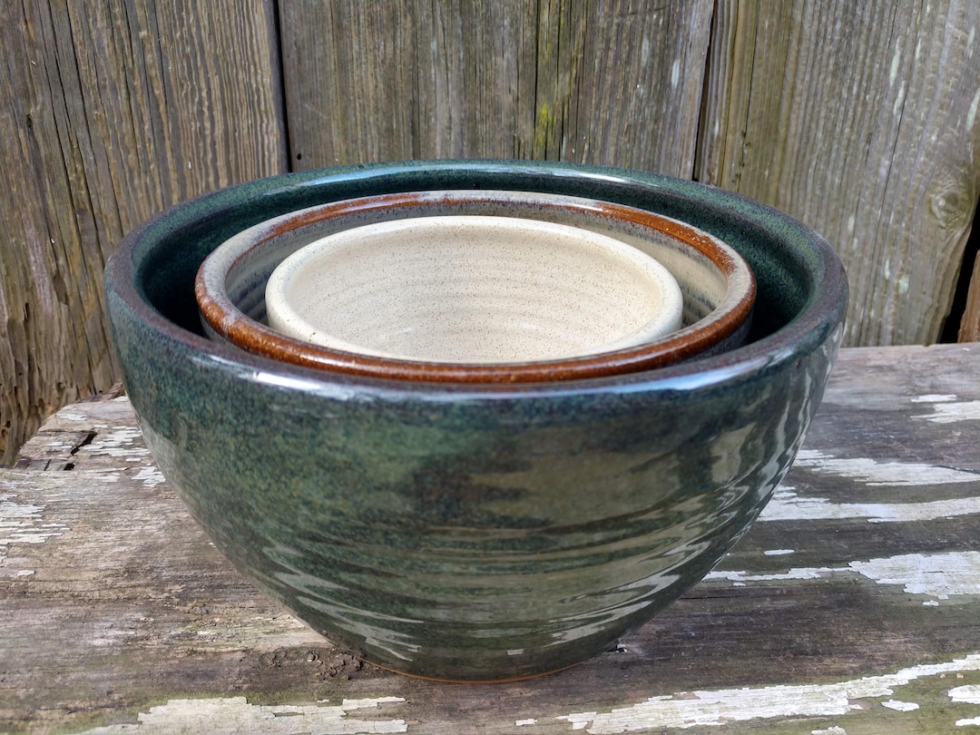 Nesting Bowls, Pottery Nesting Bowl Set - Etsy