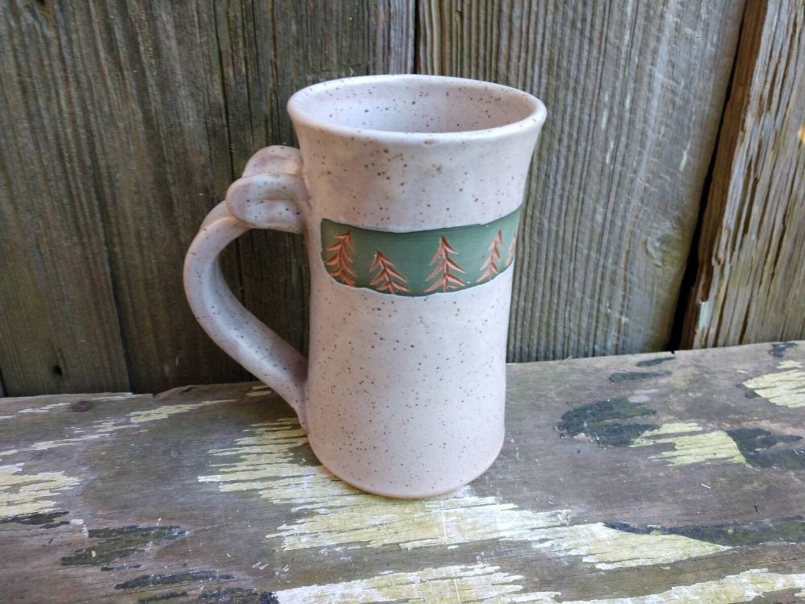 Tree Mug Pine Tree Pottery - Etsy