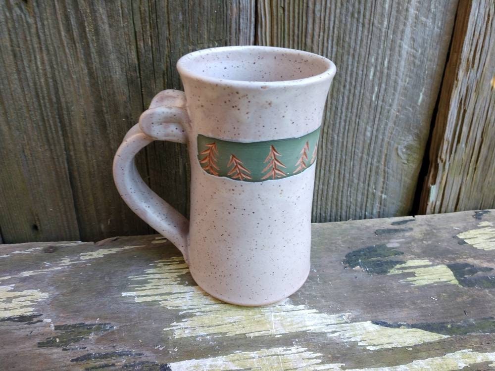 Tree Mug Pine Tree Pottery | Etsy