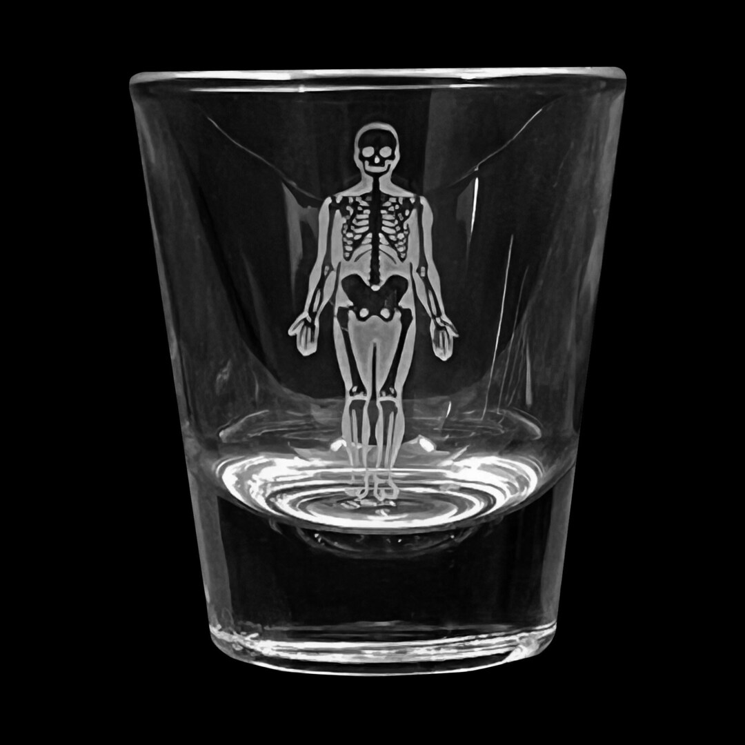 Human Anatomical Skeleton Shot Glass - Etsy
