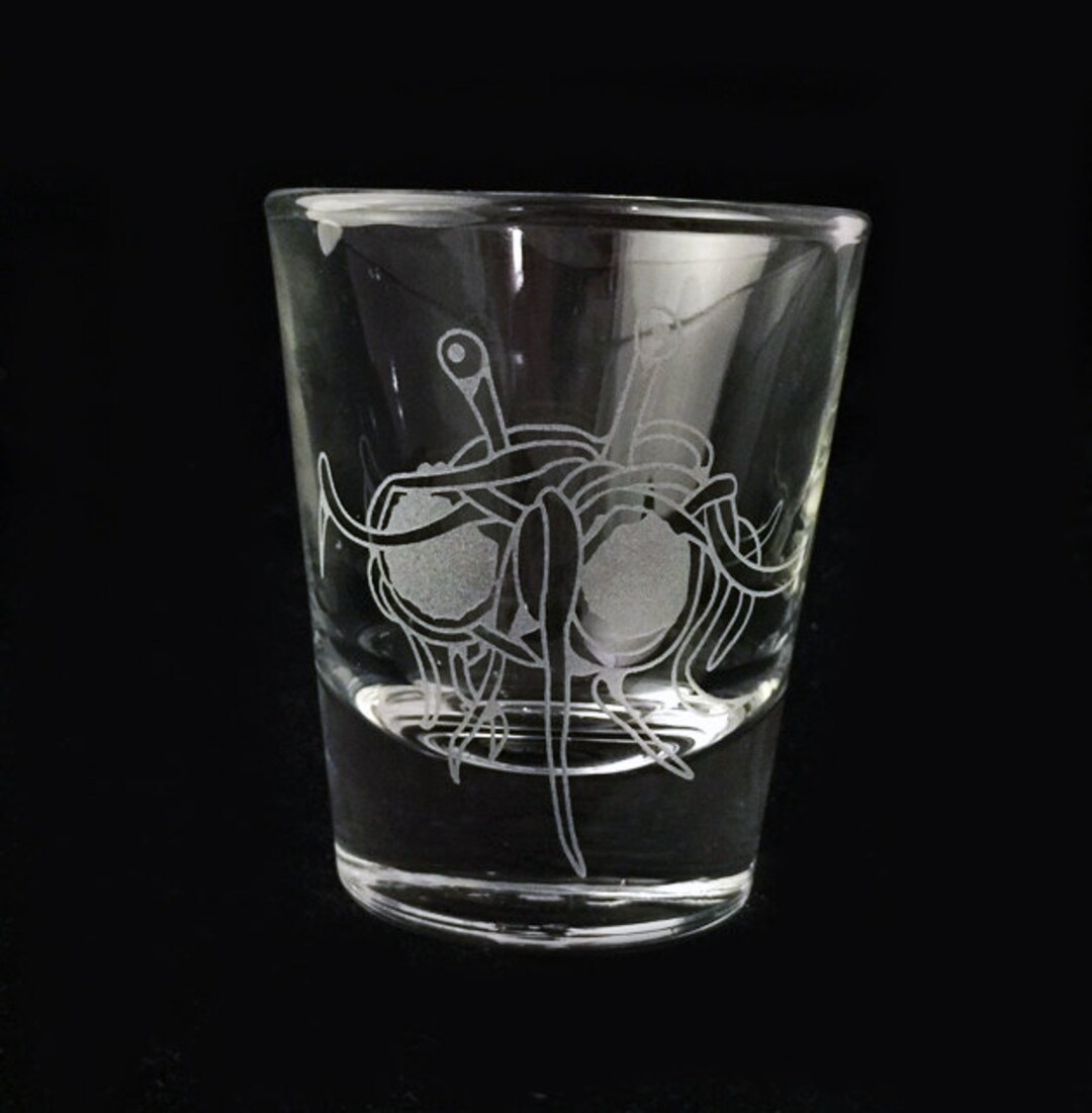 Flying Spaghetti Monster Etched Shot Glass FSM - Etsy