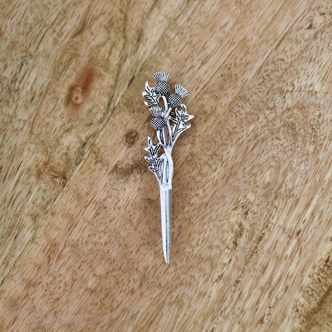 Scottish Thistle Brooch Kilt Pin - Etsy