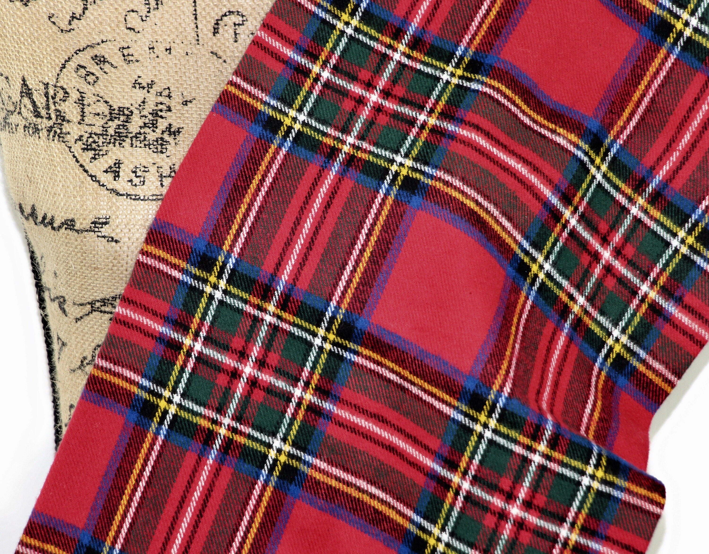 Royal Stewart Tartan Flannel Plaid Infinity or Blanket Scarf | Etsy