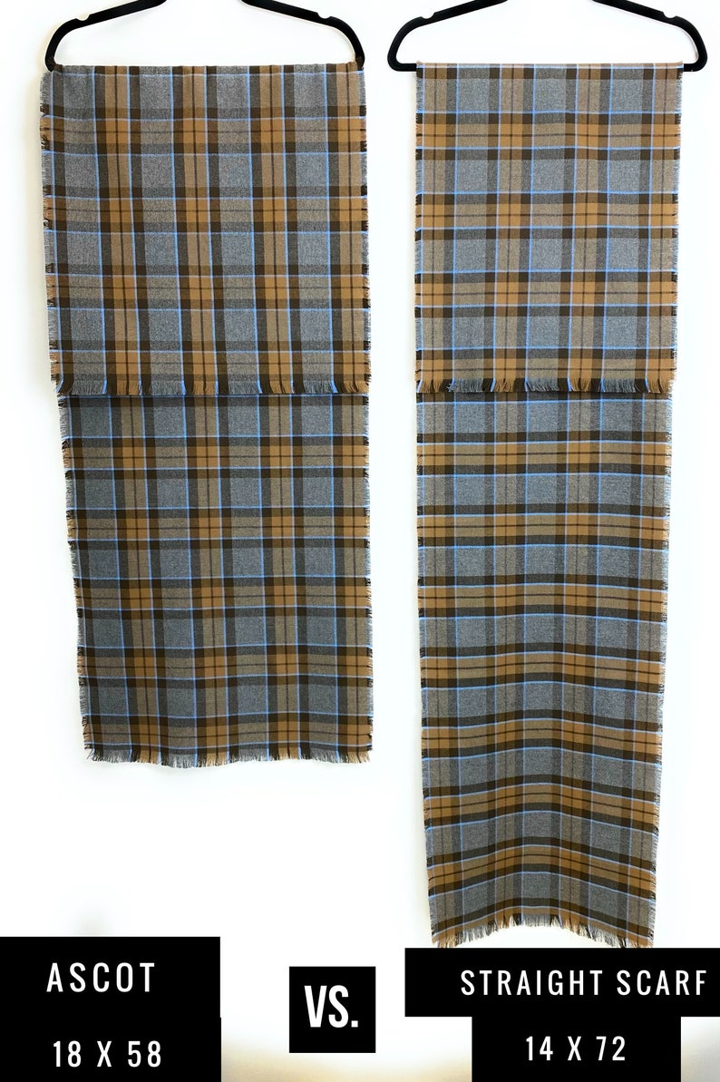 Straight Scarf - Outlander Clan Fraser Inspired Gray, Brown, Yellow ...