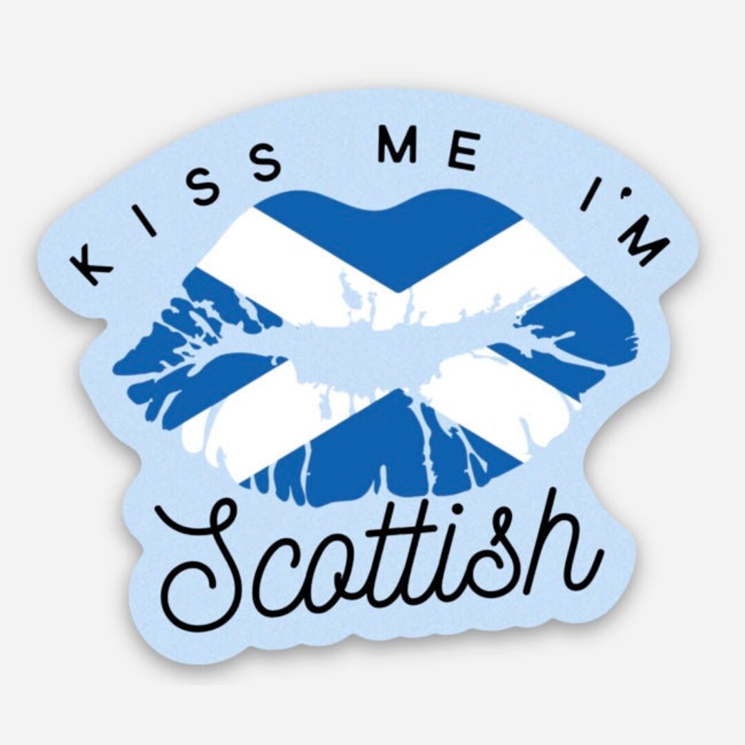 Kiss Me I'm Scottish 2 Sticker - Etsy