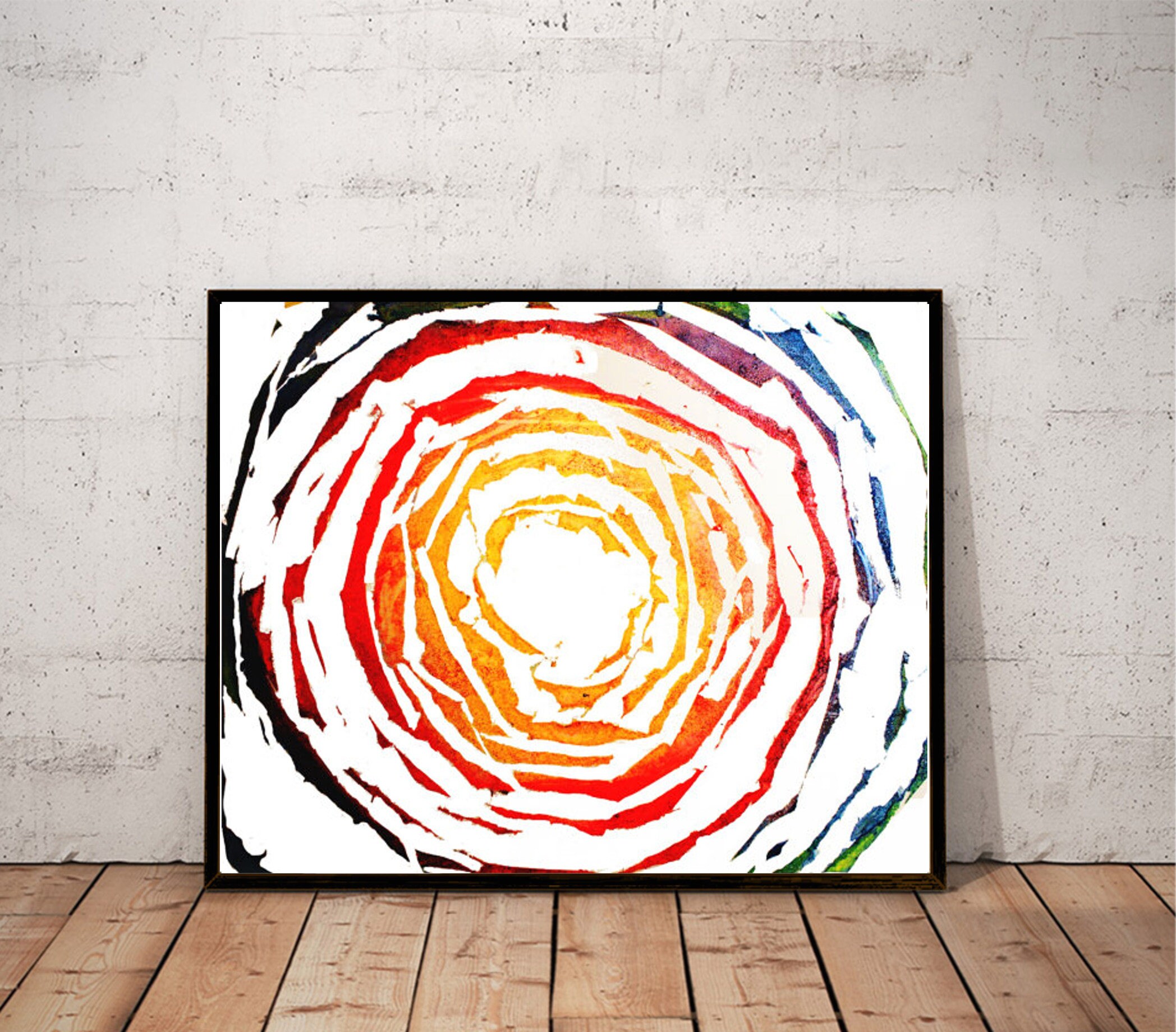 Abstract Watercolor Painting Print, Colorful Wall Art, Abstract Canvas ...