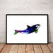 Killer Whale Art Print, Orca Illustration Print, Canvas Whale Print ...