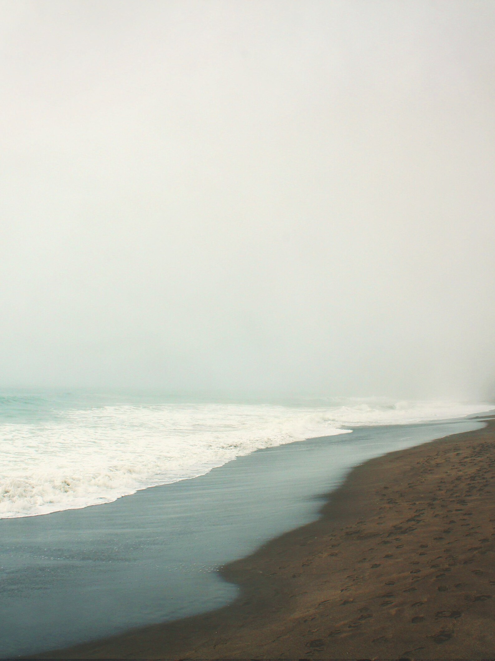 Foggy Beach Wall Art, Coastal California Art Print, Large Canvas Print ...