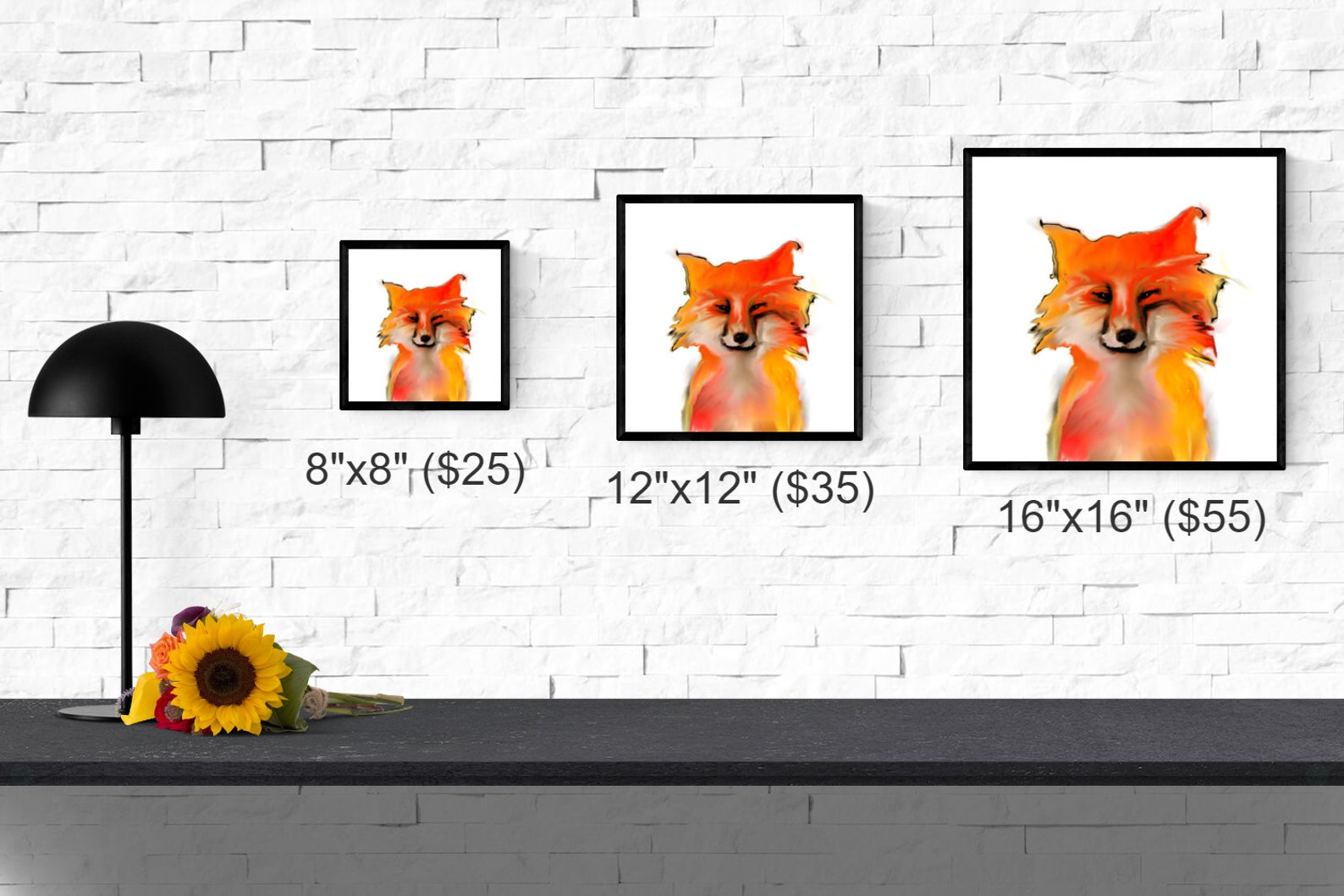 Red Fox Art Print Endangered Species Art Canvas Fox Print | Etsy
