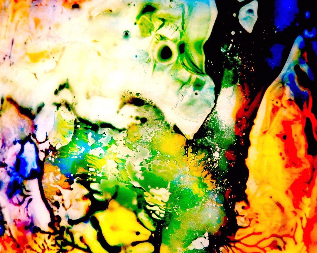 Psychedelic Art, Abstract Painting Print, Colorful Wall Art, Trippy ...